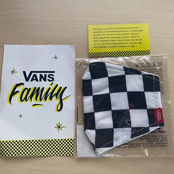 Vans | Accessories | Vans Family Exclusive Checkerboard Face Mask Osfm ...
